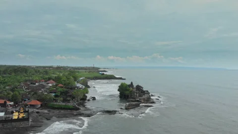 Tanah Lot Temple in Tabanan is one of th... | Stock Video | Pond5