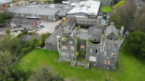 Tandragee Castle front orbit | Stock Video | Pond5