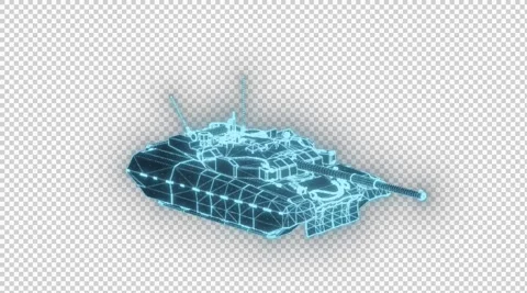 Tank Military HUD with Alpha Channel | Stock Video | Pond5