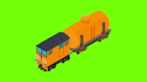 Cartoon Diesel Train Stock Video Footage | Royalty Free Cartoon Diesel ...