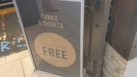 Tanks and Short Buy One Get One Free Sig... | Stock Video | Pond5