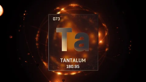 Tantalum as Element 73 of the Periodic T... | Stock Video | Pond5
