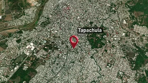 Tapachula City Map Zoom (Mexico) from Sp... | Stock Video | Pond5