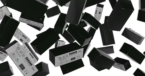 Tape Cassette Player falling slow motion | Stock Video | Pond5