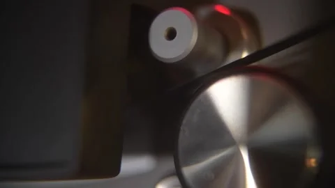 Tape recorder engaging capstan motor to ... | Stock Video | Pond5