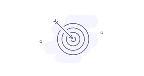 target 2d animated outline icon | Stock Video | Pond5