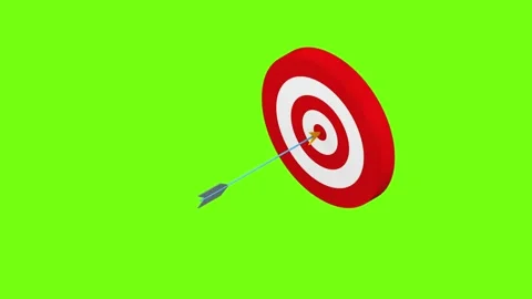 Target 3D Animated Icon on Green Screen... | Stock Video | Pond5