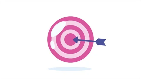 target and arrow success animation | Stock Video | Pond5