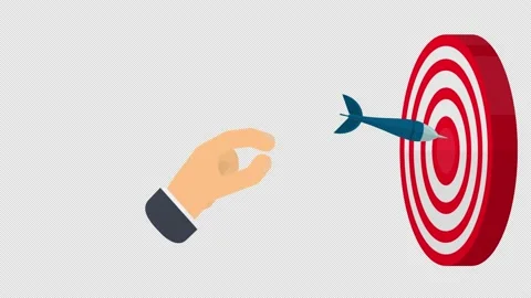 Target. Animation of hitting the target ... | Stock Video | Pond5