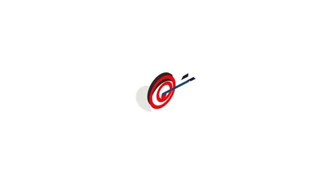 Target with arrow icon animation | Stock Video | Pond5