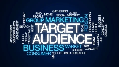 Target audience animated word cloud, tex... | Stock Video | Pond5