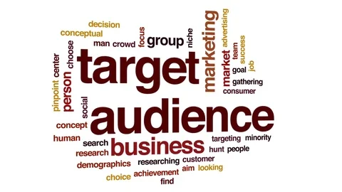 Target audience animated word cloud, tex... | Stock Video | Pond5
