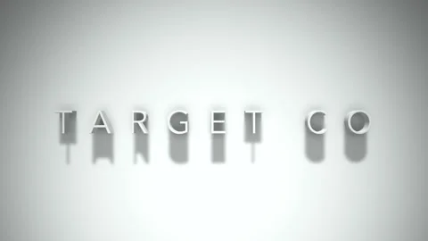 target co 3D title animation with shadow... | Stock Video | Pond5