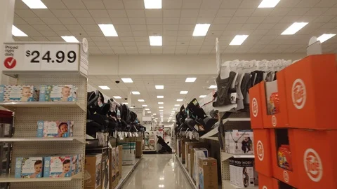 Person Walking Supermarket Aisle Stock Video Footage | Royalty Free ...