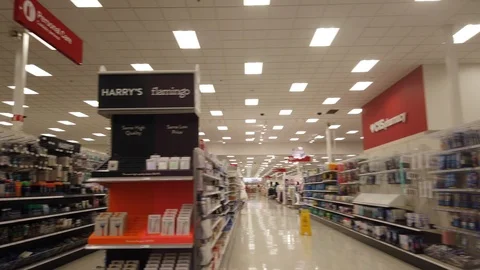 Person Walking Supermarket Aisle Stock Video Footage | Royalty Free ...