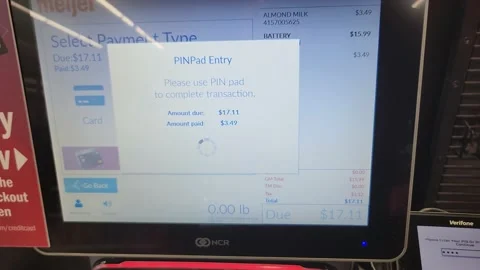 Target Pinpad Kiosk Checkout Register Pa... | Stock Video | Pond5