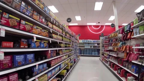 Target retail store interior candy aisle... | Stock Video | Pond5