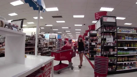 Target retail store interior customers w... | Stock Video | Pond5