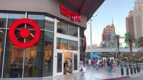 Target Store exterior entrance on Strip ... | Stock Video | Pond5