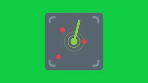 Targeting system icon on green screen fo... | Stock Video | Pond5