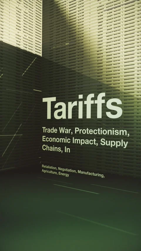 Tariffs, Trade War Intro Vertical Animat... | Stock Video | Pond5