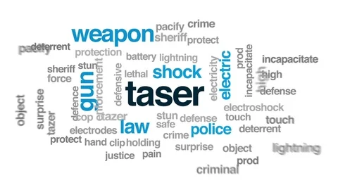 Taser animated word cloud, text design a... | Stock Video | Pond5