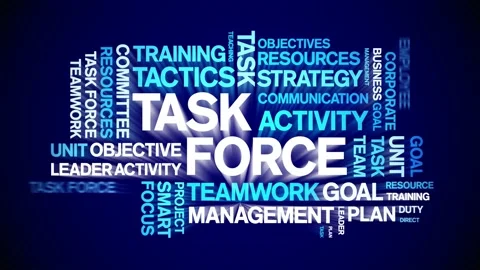 Task Force animated word cloud,tag anima... | Stock Video | Pond5