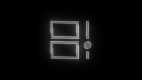 Task view expanded stroke icon glowing n... | Stock Video | Pond5