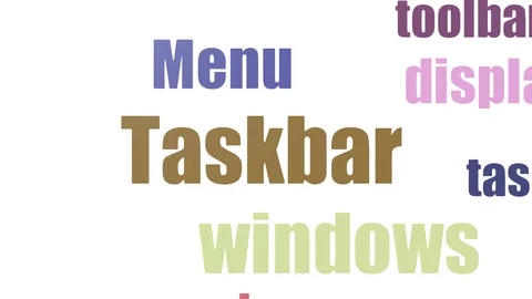 Taskbar Word Cloud Animated Isolated On ... | Stock Video | Pond5
