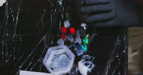 Tattoo Artist Wearing Black Rubber Glove... | Stock Video | Pond5