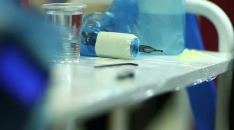 Tattooer Showing Process Of Making A Tat... | Stock Video | Pond5