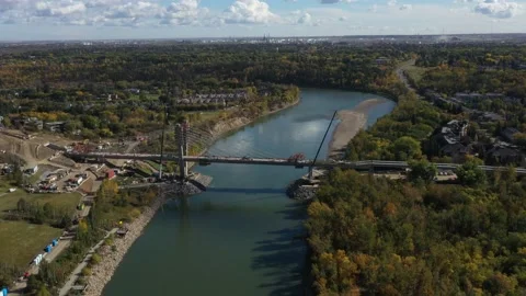 The Tawatina LRT Bridge in Edmonton, Alb... | Stock Video | Pond5