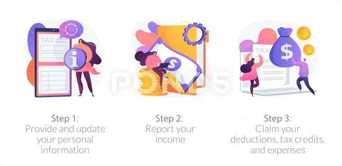 Tax accounting process flowchart vector concept metaphors: Graphic ...