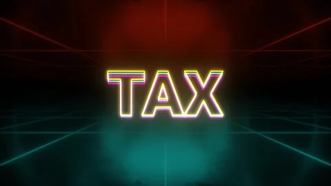 Tax animation retro background | Stock Video | Pond5