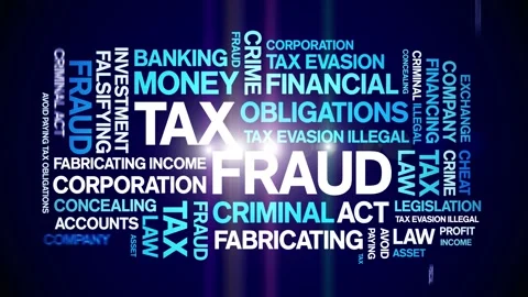 Tax Fraud animated tag word cloud,animat... | Stock Video | Pond5