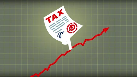 Tax one big single still goes up seamles... | Stock Video | Pond5