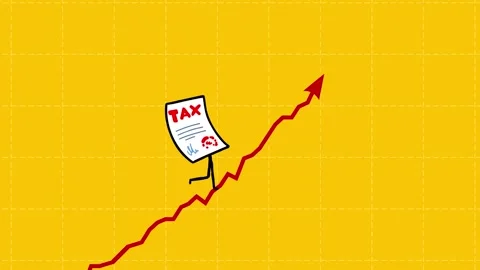 Tax one single still goes up seamless lo... | Stock Video | Pond5