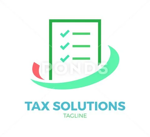 Tax solutions vector logo template design: Royalty Free #154281710