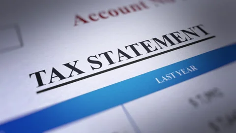 Tax Statement with Animated Number Count... | Stock Video | Pond5