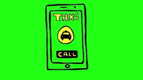Taxi app on Smartphone Green Screen Scri... | Stock Video | Pond5