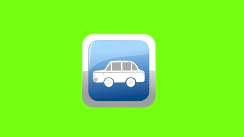 Taxi icon green screen animation video, ... | Stock Video | Pond5