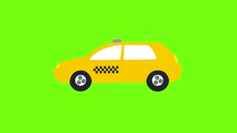 Taxi icon green screen animation video, ... | Stock Video | Pond5