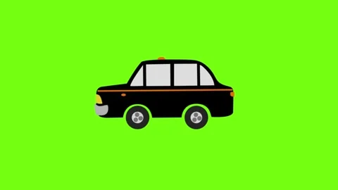 Taxi icon green screen animation video, ... | Stock Video | Pond5