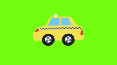 Taxi icon green screen animation video, ... | Stock Video | Pond5