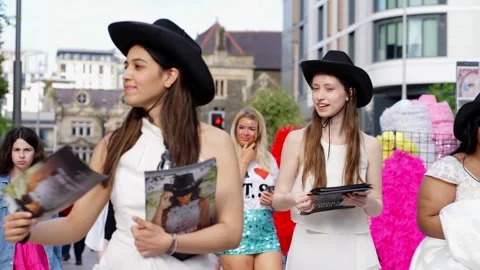 Taylor Swift Eras Tour fans - models in ... | Stock Video | Pond5