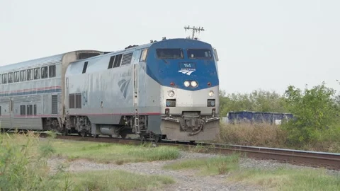 Taylor, Tx - Amtrak Passenger train Texa... | Stock Video | Pond5