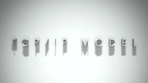tcp ip model 3D title animation white te... | Stock Video | Pond5