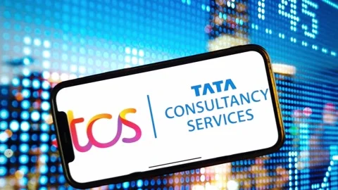 TCS logo displayed on mobile phone | Stock Video | Pond5