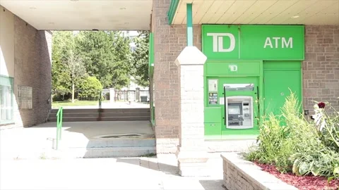 td toronto dominion green bank machine a... | Stock Video | Pond5