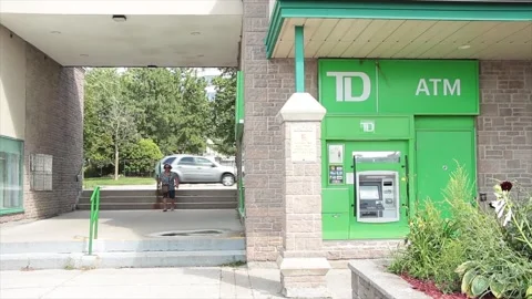 td toronto dominion green bank machine a... | Stock Video | Pond5